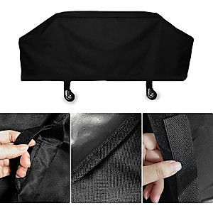 Outspark Hinged Lid for Blackstone 36 Inch Griddle Hard Cover Hood for Blackstone 1554 1818 1825 1836 1863 36'' Griddle with Grill Cover and Temperature Gauge Black