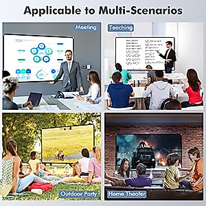 Tangkula 100 Inch Projector Screen with Stand, Portable Front & Rear Projection Screen 16:9 HD 4K Wrinkle-Free Polyester Fabric Projection Movie Screen with Carry Bag for Indoor Outdoor