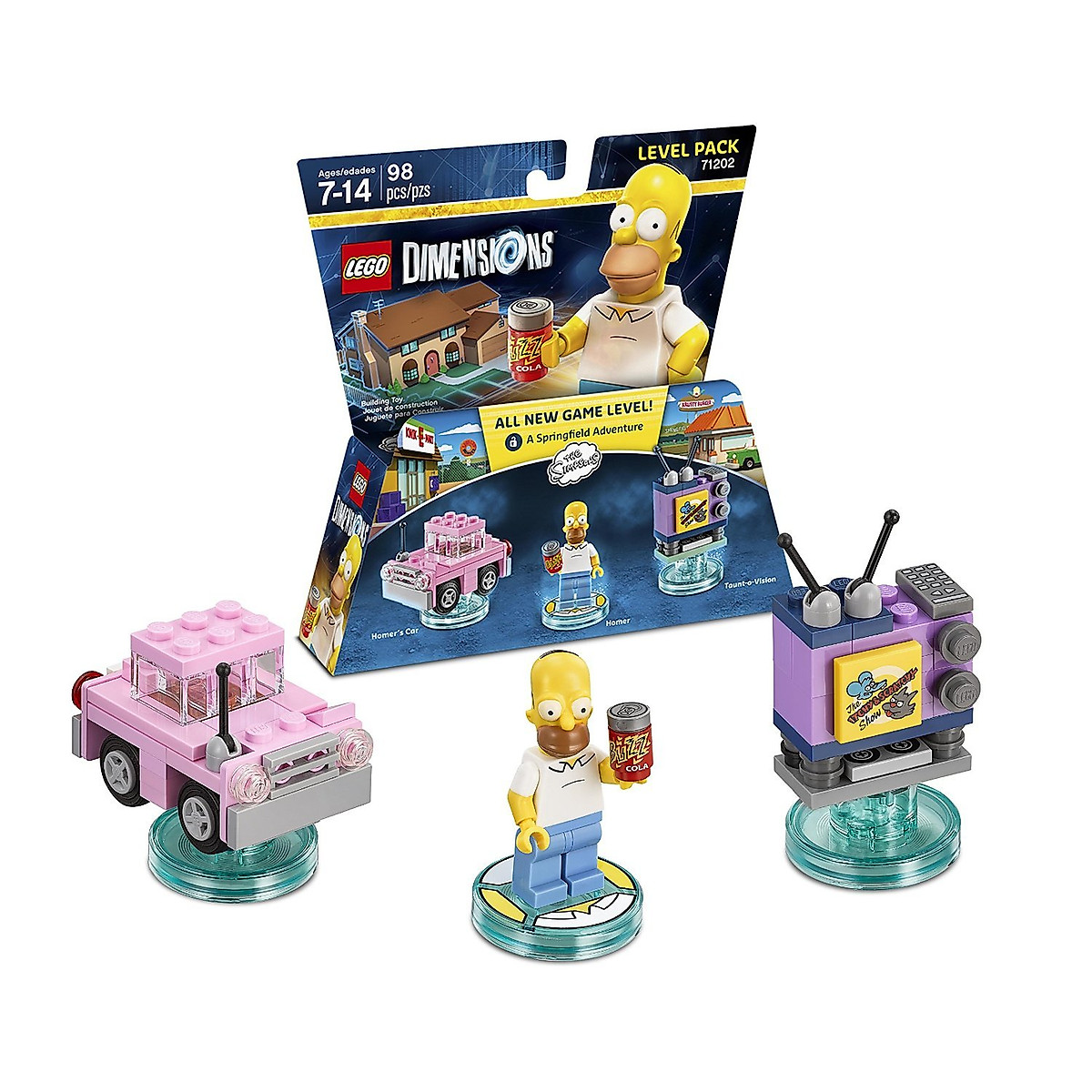 Lego Dimensions Starter Pack with The Simpsons Homer Level Pack Bart Simpson and Krusty Fun Packs PS4