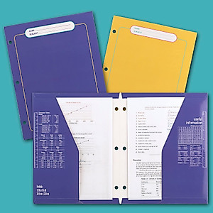 Trapper Keeper Binder, Retro Design, 1 Inch Binder Includes 2 Folders and Extra Pocket, Metal Rings and Spring Clip, Secure Storage, Colorblock, Mead School Supplies (260038FN-ECM)