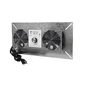 Tjernlund V2D UnderAire Crawlspace Ventilator Fan Moisture Mold Reducing,220 CFM,silver