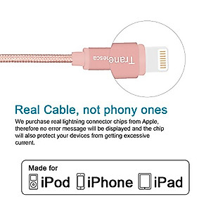 Tranesca Dual USB Wall Charger and 6ft Charging Cable (Rose Gold)