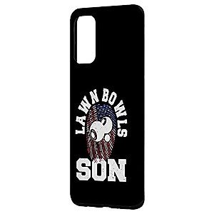 Galaxy S20+ American Flag Fingerprint Patriotic Sports Lawn Bowls Son Case