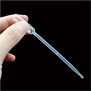 BIPEE 1ml（100pcs） Disposable Plastic Eye Dropper Transfer Pipettes Disposable Essential Oils Pipettes Calibrated Dropper Suitable for Science Laboratory, DIY Art