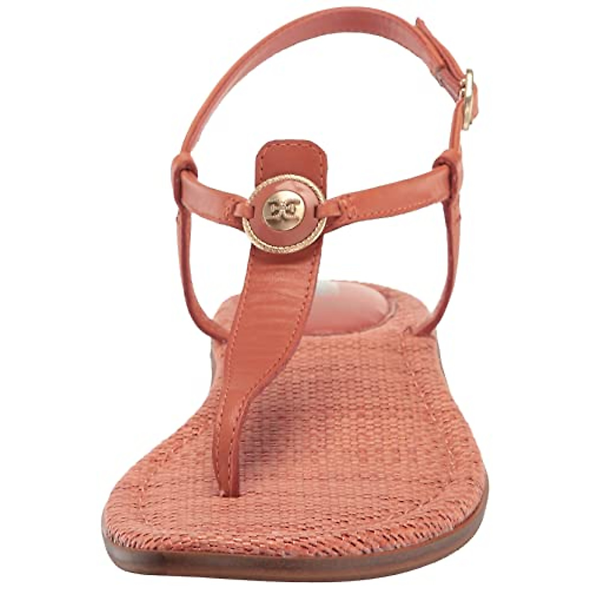 Sam Edelman Women's Gigi Flat Sandal, Terracotta Pink Signet, 7