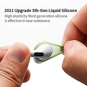 Loirtlluy 2021 Upgraded 7 Pairs Airpods Pro Ear Tips Cover, Liquid Silicone Airpods Pro Earbuds Covers [Fit in The Charging Case], Anti-Slip Protective Accessories Compatible with Airpods Pro