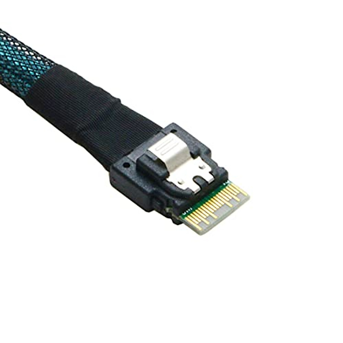 chenyang CY Slim Line SAS 4.0 SFF-8654 4i 38 Pin Host to 4 SATA 7 Pin Target Hard Disk Fanout Raid Cable 50cm