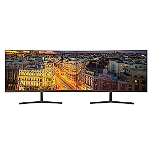 Packard Bell 24 Inch Monitor FHD 1920 x 1080 Computer Monitor, 75 Hz, 5 Milliseconds, Dual Monitor, Ultrawide Monitor, VESA Mount, Tilt, VGA and HDMI Monitor, Basic Monitor and Gaming Monitor – 2 Pack