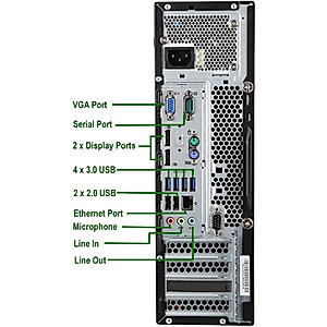 LENOVO SFF Computer Desktop PC, Intel Core i7 3.4GHz Processor, 16GB Ram, 128GB SSD, 2TB HDD, Wireless Keyboard & Mouse, WiFi | Bluetooth, New 24" FHD LED Monitor, Win 10 Pro (Renewed)