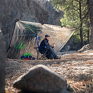 Arcturus XL Survival Tarp - Insulated Reflective Thermal Camping Tarp - 8.5' x 12' (Woodland Camo)