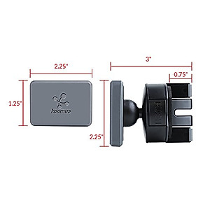 Koomus Pro CD-M CD Slot Magnetic Cradle-less Smartphone Car Mount Holder for all iPhone and Android Devices, Single , Black