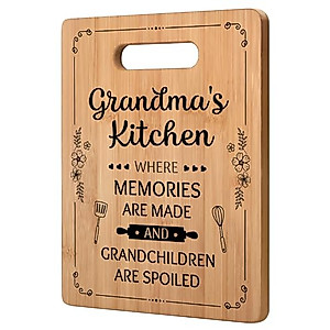 Grandma Gifts, Grandma Birthday Gifts - Unique Cutting Board - Best Gifts for Grandma from Grandchildren - Thoughtful Mothers Day Christmas Gifts for Grandma Grandmother Gift Ideas