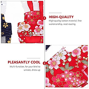 Balacoo 4Pcs Pet Chicken Diaper Floor Printed Chicken Diaper Washable Pet Diaper Fashionable Duck Diaper with Bow Tie for Poultry Goose Duck Hen Chicken