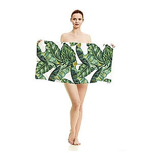 oFloral Hand Towels Cotton Washcloths Jungle Leaf Seamless Floral Pattern,Comfortable Super-Absorbent Soft Towels for Bathroom Beach Kitchen Spa Gym Yoga Face Towel 15X30 Inch