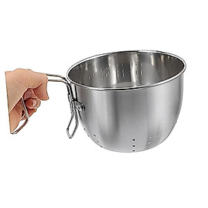 BESTonZON Stainless Steel Water Filter Basket Sink Without Punching Hanging Filter Kitchen Waste Drain Rack Fruit and Vegetable Tableware Storage (Hanging Handle Drain Basket) 1pcs Catcher