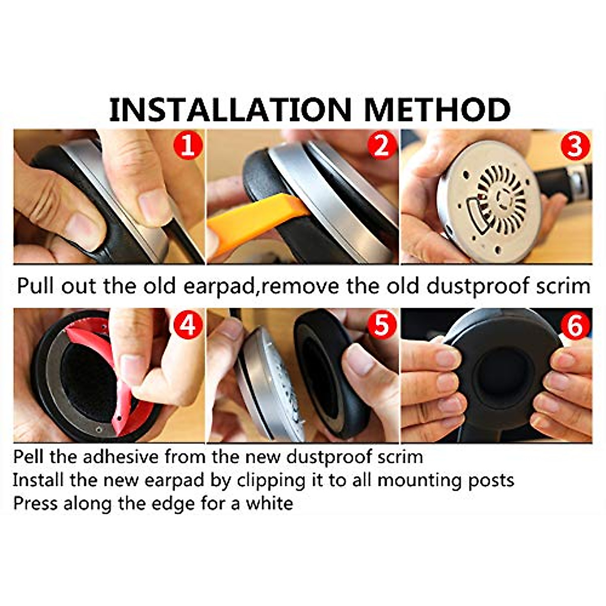 Studio 3.0 Replacement Earpads Studio 2.0 Ear Pad Cushion Cover Compatible with Monster Beats by Dr.Dre Studio2.0 Studio3 Wired Wireless Headphones(White)