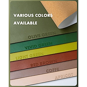 YSAGi Double-Sided Desk Pad, 31.5"x15.7"Leather Desk Mat, Eco Cork Desk Pad Protector,Large Mouse Pad,Waterproof Desk Blotter for Office/Home(Olive Green)