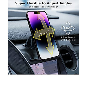 SUPERONE Mag Safe Car Mount for Dashboard [23 Strong N55 Magnets] iPhone MagSafe Phone Mount for car 360° Rotation Adjustable Magnetic Phone Holder, Only Fit for iPhone 14 13 12 Pro/Max/Mini