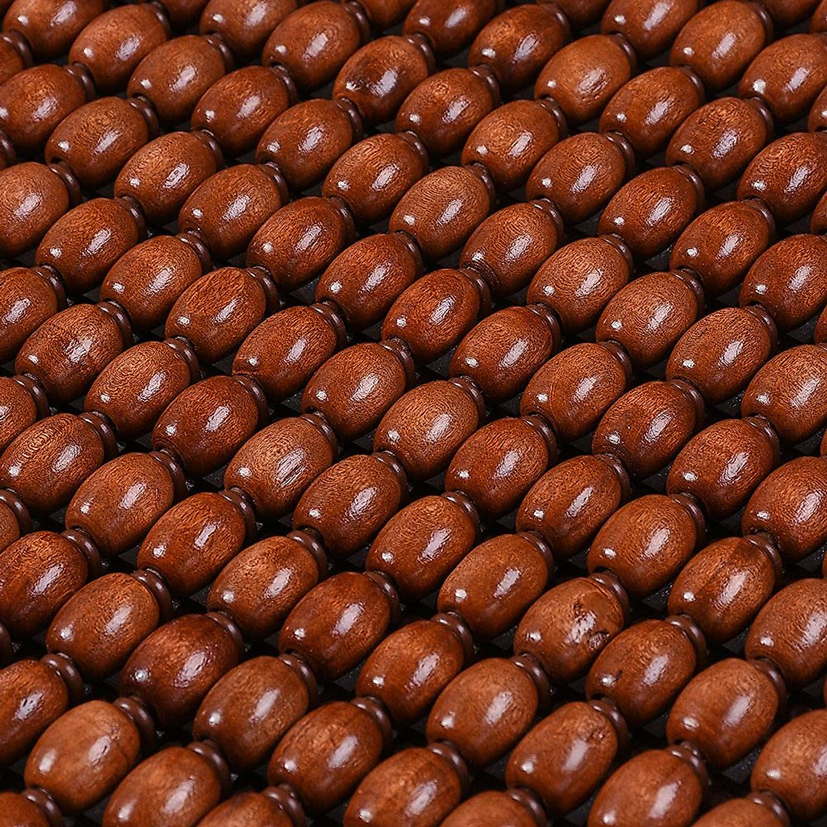 Blueshyhall Wooden Beaded Car Seat Cover Comfortable Massage Car Seat Cushion Cool Breathing–Universal SUV Auto Office Home, Brown