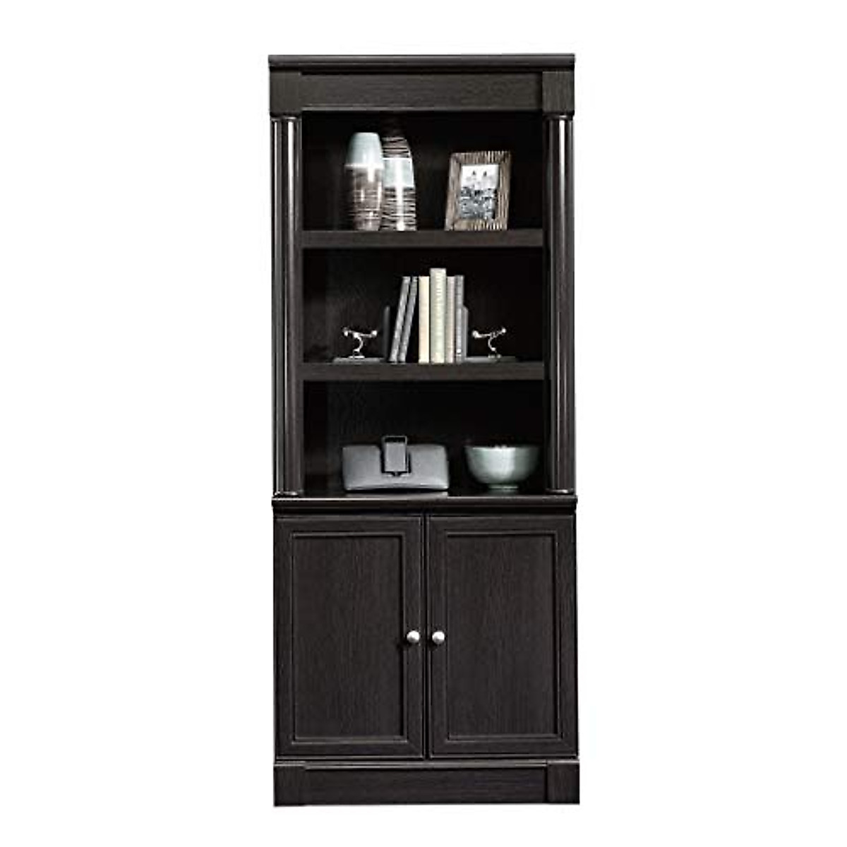 Sauder Palladia Library With Doors, Wind Oak finish