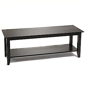 Convenience Concepts American Heritage Coffee Table with Shelf, Black