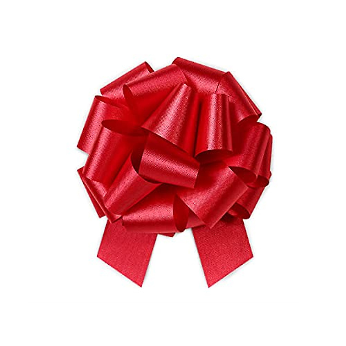 Red Flora Satin 5.5" Pull Bows 20 Loops Set of 10 Gift wrap Christmas Wedding Gift wrap Pill String Bows by A1 bakery supplies