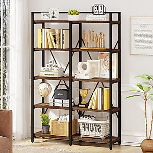 BON AUGURE Large Bookshelf and Record Stand