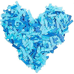 Blue Confetti Wand for Boy Gender Reveal Party (0.75 x 13.8 Inches, 12 Pack)