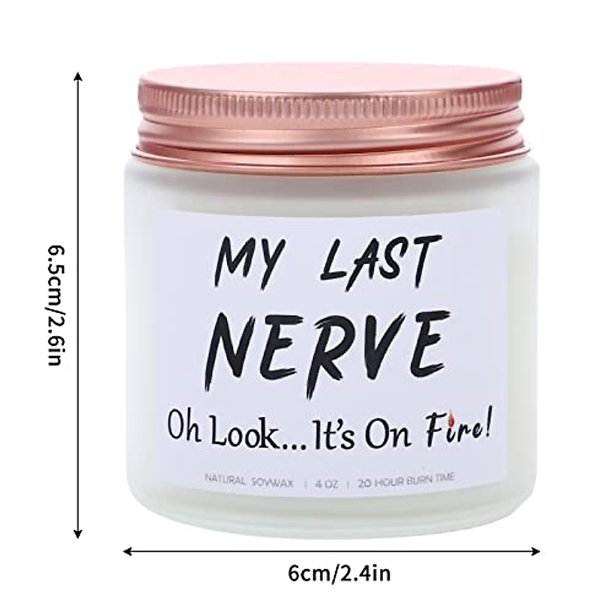 Lavender Scented Soy Candles - My Last Nerve, Oh Look...It's on Fire! Birthday Gifts for Women, Funny Gifts for Mother's Day, Christmas Valentines Day Gifts for Her, Mom, BFF, Best Friends, Girlfriend