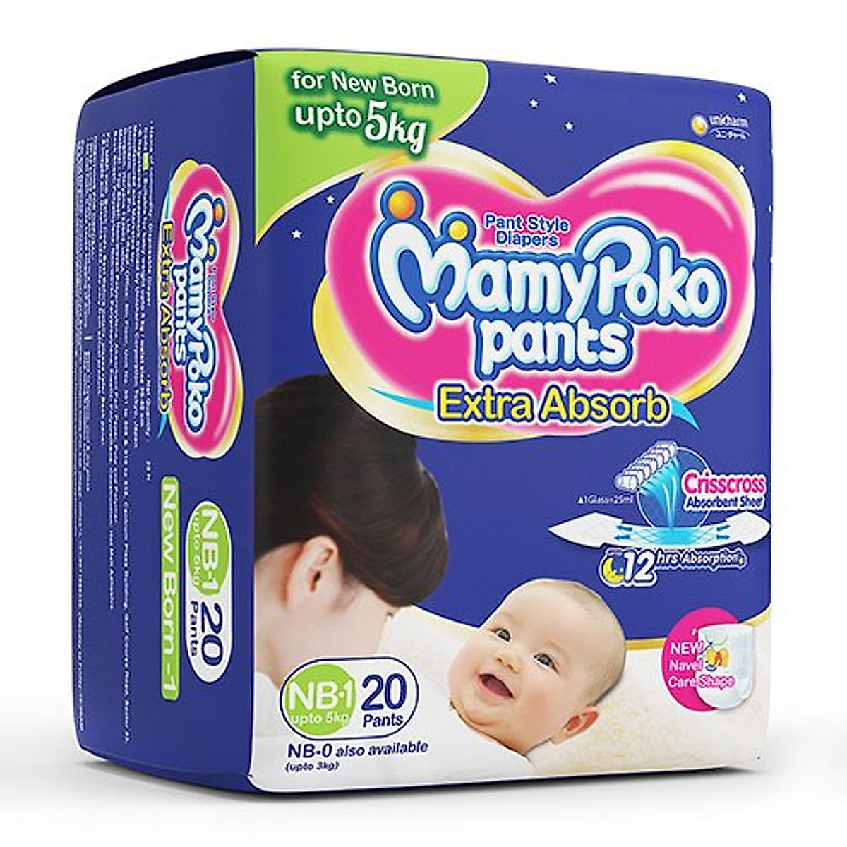 MamyPoko Pants Extra Absorb Diapers, New Born (Pack of 18)