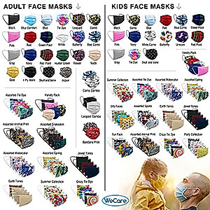 WECARE Disposable Face Masks For Kids, 50 Sport Collection Face Masks, Individually Wrapped