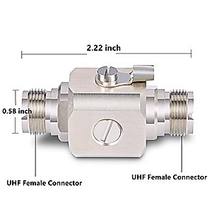 XRDS-RF UHF Lightning Arrestor PL-259 Lightning Surge Protector UHF Female to Female Coaxial Connector for CB Ham Two-Way Radio Base Antennas