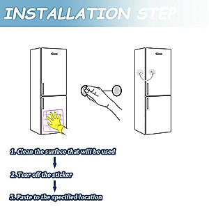 2 Pcs Refrigerator Lock, Fridge Locks for Kids, Cabinet Locks with Keys, Mini Fridge Locks for Kids, Used in Refrigerator Door, Cabinets, Drawers, Toilet Seat (White Rotundity-2 Pack)