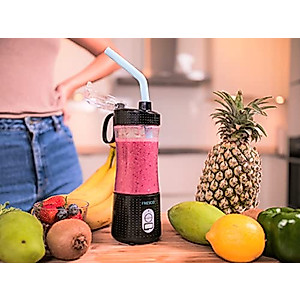 Portable Blender, Personal Size Blender for Shakes and Smoothies, Fruit Smoothie Blender, Milkshake – Juicer Mini Blender 4000 mAh USB Rechargeable with 6 Blades, Handheld use in Sports, Travel, Gym