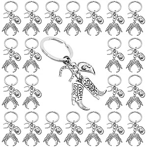 PHAETON 20PCS Hat Boot Horseshoe Keychain Western Cowgirl Keychain Equestrian Keychain Horse Lover Gift Cowboy Keychain Gift for Cowboy, Gift for Cowgirl, Cowboy Key Ring