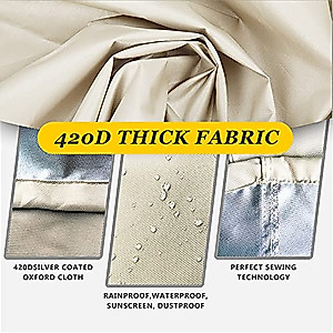 SELUGOVE Caddy Cover,Khaki Thick Fabric Waterproof Caddy Cover