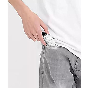 UNRMZIU Power Bank Portable Charger with Built in Connector 5000mAh Compact External Battery Pack Compatible with iPhone13/13 mini/13 Pro Max/12/12 mini/12 Pro/SE 2020/11/11Pro/XS/XR/X/8/8(White)