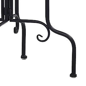 TEWTX7 Mosaic Accent Table Patio Side Table End Table Coffee Table Plant Stand 13.8" x 13.8" x 22" Plant Shelf for Patio Porch Beach Theme Balcony Back Deck Pool Indoor Outdoor Coffee