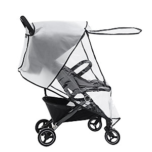 Universal Stroller Rain Cover, Outdoor Baby Travel Stroller Accessory Weather Shield, Umbrella Stroller Cover Clear Rain Cover for Rain, Snow and Wind Weather