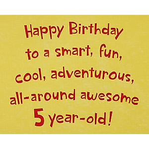 American Greetings 5th Birthday Card (Awesome Birthday)