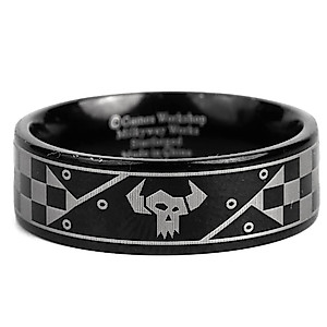 Starforged Warhammer 40K Orks & Fenrisian wolves Leagues of Votann Alloy Men's Ring Orks-9