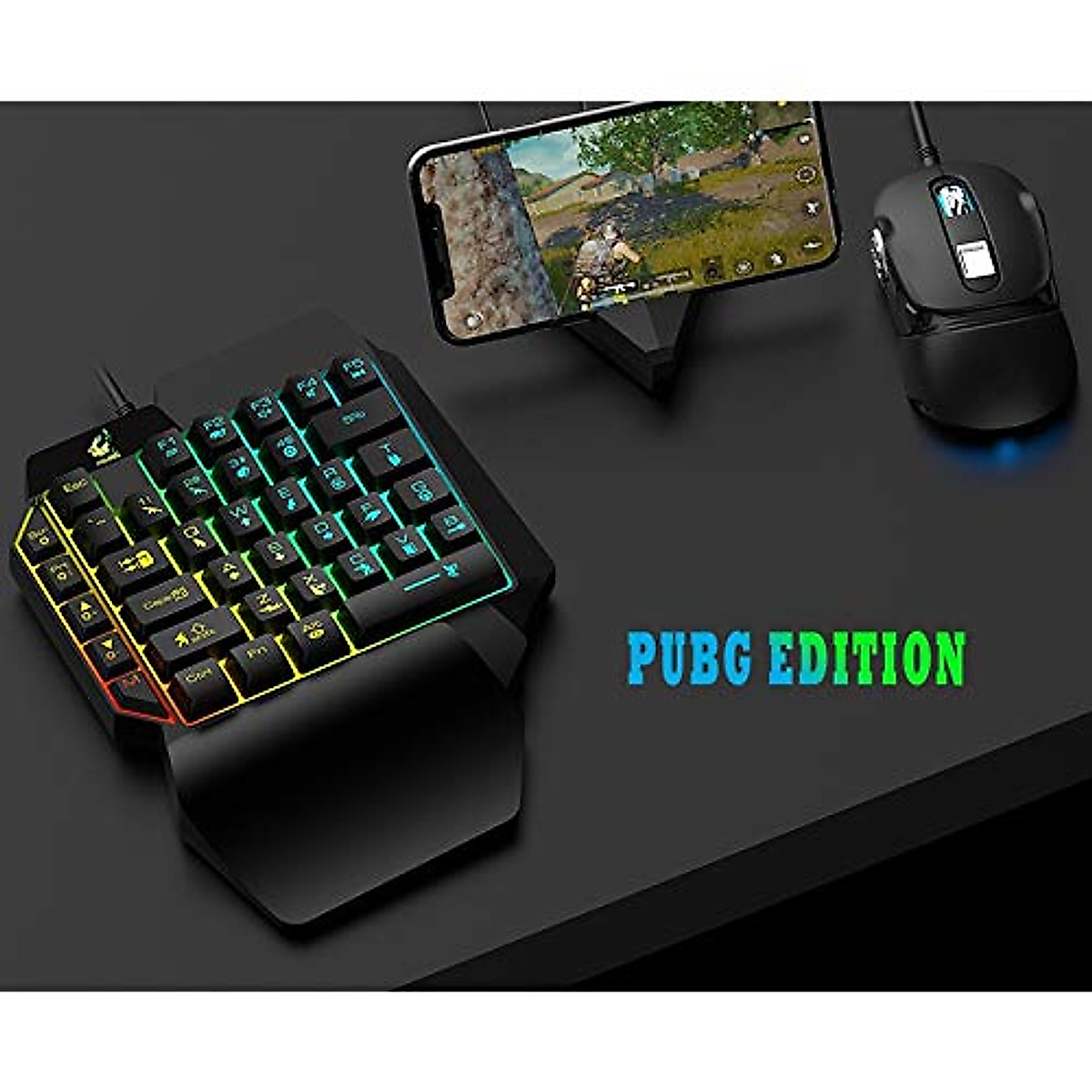 Zeafree 3 in 1 Gaming Keyboard Mouse Converter Combo for Smartphone PC PUBG Mobile Game Accessories