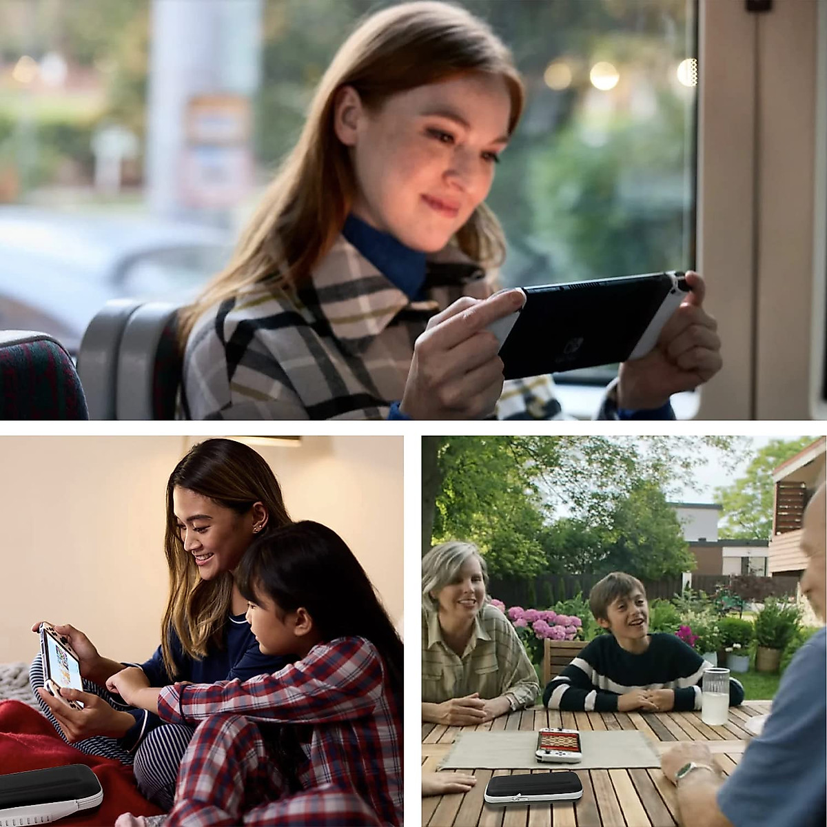 Orzly Carry Case Nintendo Switch Oled console with accessories and Games storage compartment - Easy Clean Case Gift Boxed Edition