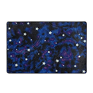 NiYoung Super Soft Indoor Modern Galaxy Stars Magic Glow in The Dark Area Rugs for Living Room Bedroom Thick Anti-Slip Play Mats Floor Carpet, 3 x 5 Feet