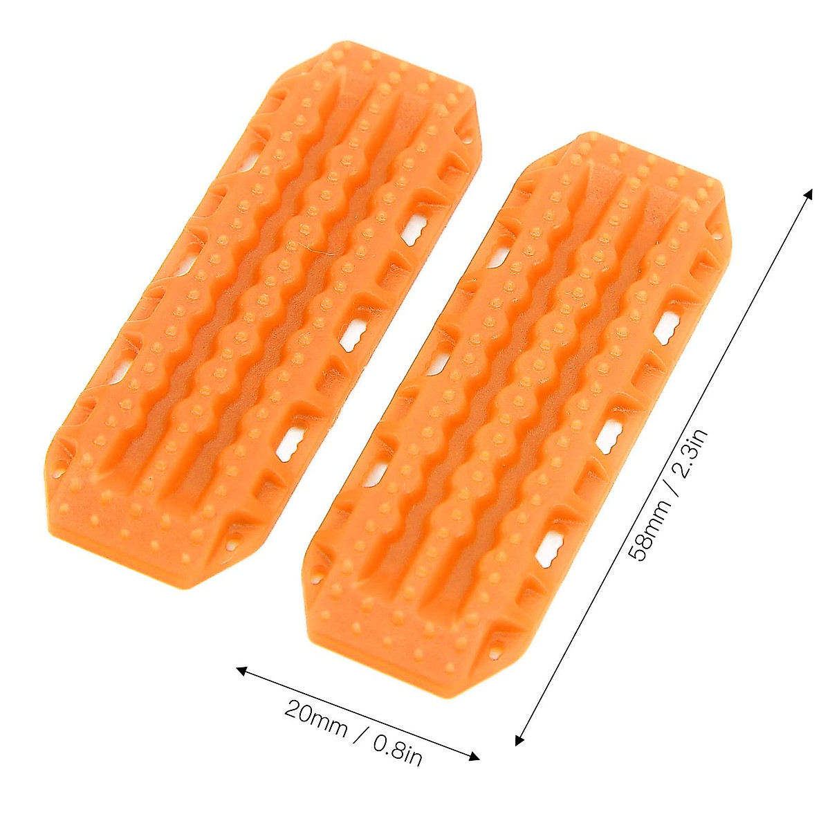 Dilwe 2pcs RC Sand Ladder, RC Plastic Recovery Ramps Board Compatible with 1/24 1/18 RC Car(Orange)