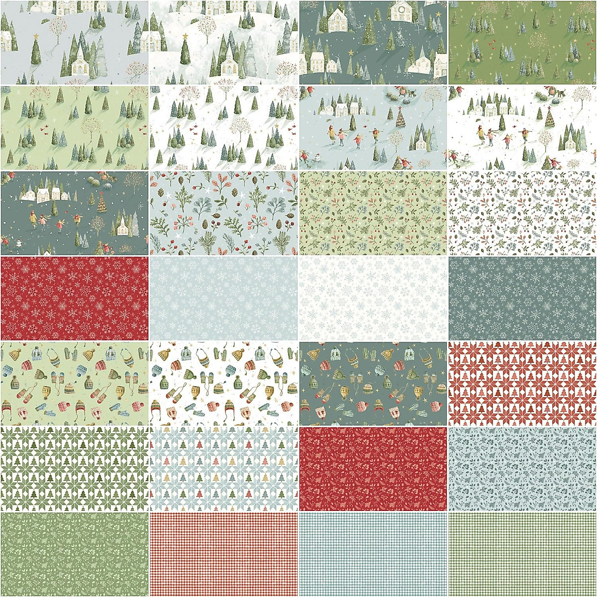 Lisa Audit Magical Winterland Rolie Polie 40 2.5-inch Strips Jelly Roll Riley Blake RP-14940-40