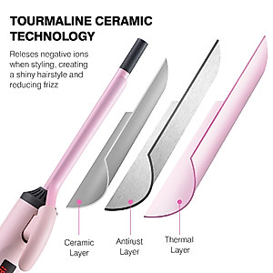 Small Curling Iron for Short Hair,3/8 Inch Small Barrel Skinny Hair Curling Tongs ,9mm Thin Curling Iron Wand ,Dual Voltage Fast Heating Adjustable Temperature