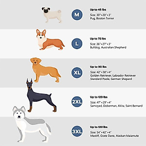 Figopage Orthopedic Dog Bed - Large/Extra Large Dogs Beds - Eggs Crate Foam Pet Dog Bed Mat Sofa with Waterproof Washable Cover, Couch Dog Beds for Medium, Large, Extra Large Pets