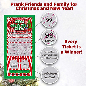 OBRC - Best Stocking Stuffers of 2023! Prank Christmas Lottery Tickets. Great Gag Gift for All Ages: Adults, Men, Women, and Teens. Merry Christmas Ya Filthy Animal.and A Happy New Year!