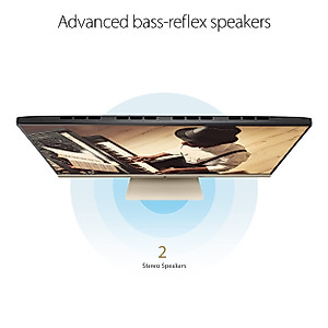 ASUS AiO 27” All-in-One Desktop Computer, AMD Ryan 7 5700U, 27” LED-Backlit Touchscreen Display with NanoEdge Bezel, 16GB DDR4 RAM, 512GB PCIe SSD, Wired Keyboard and Mouse, Black, Windows 11 Home